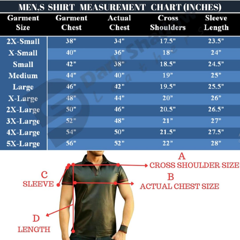 Mens Original Leather Black Police Military Style Shirt Bluf All Sizes