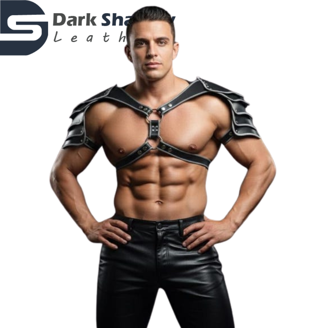 Men’s 100% Genuine Leather Shoulder Armor Harness | Warrior Chest ...